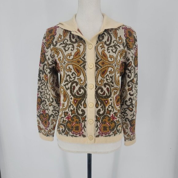 Catalina | Sweaters | Catalina Jacquard Vintage 6s Cardigan Sweater Mod ...